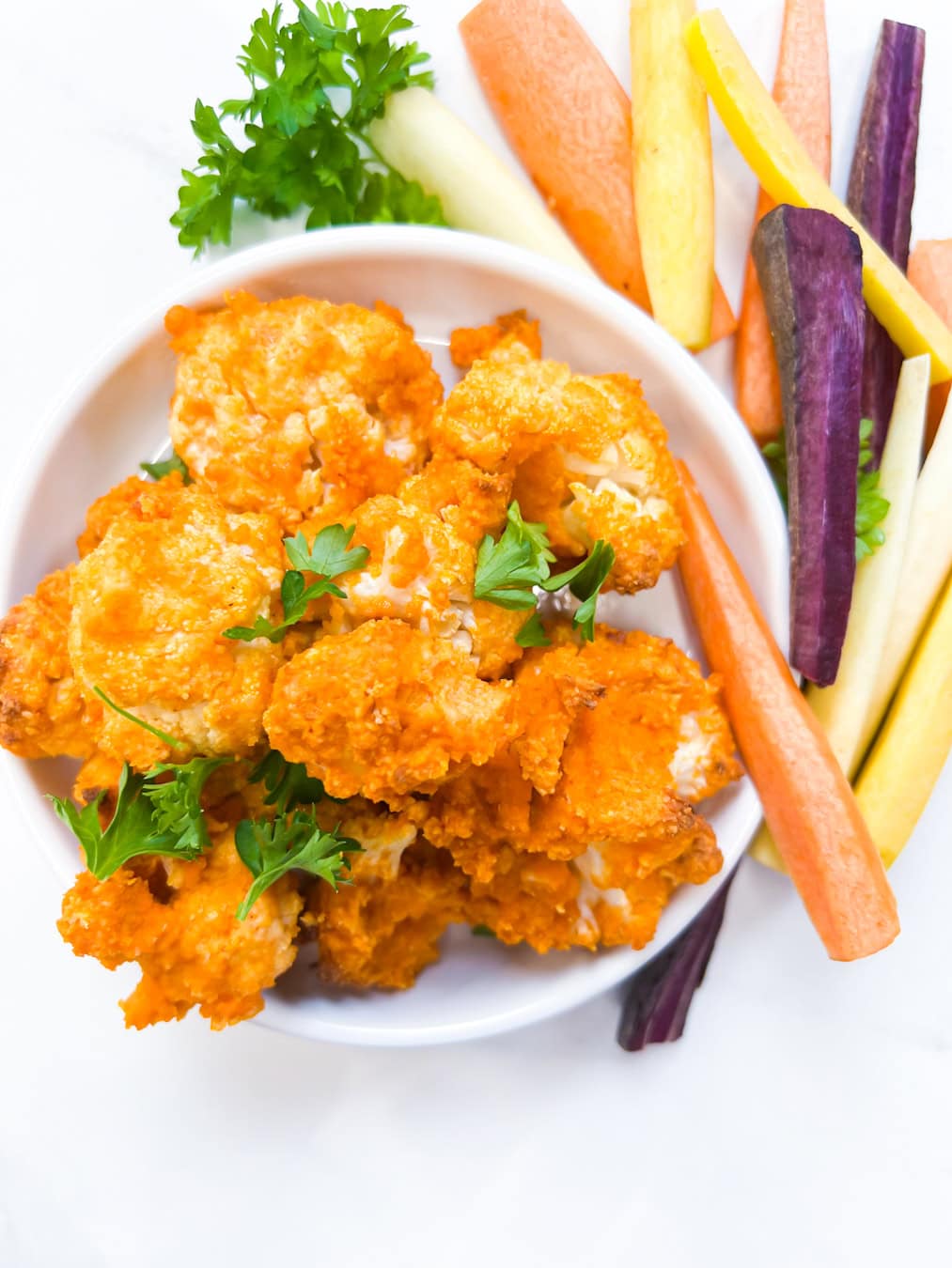 Baked Buffalo Cauliflower Wings - Entirely Emmy