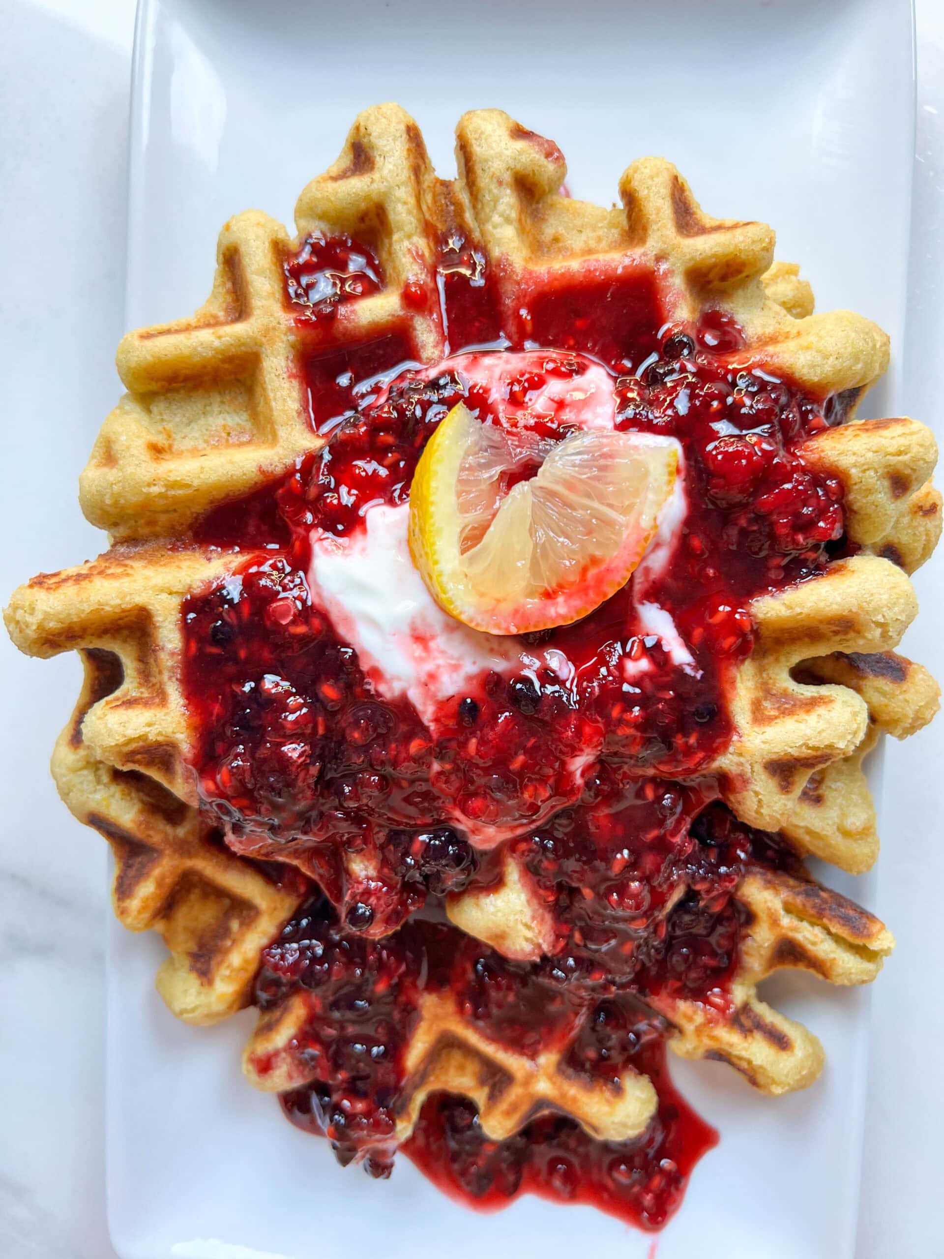 Lemon Orange Zest Waffles - Entirely Emmy