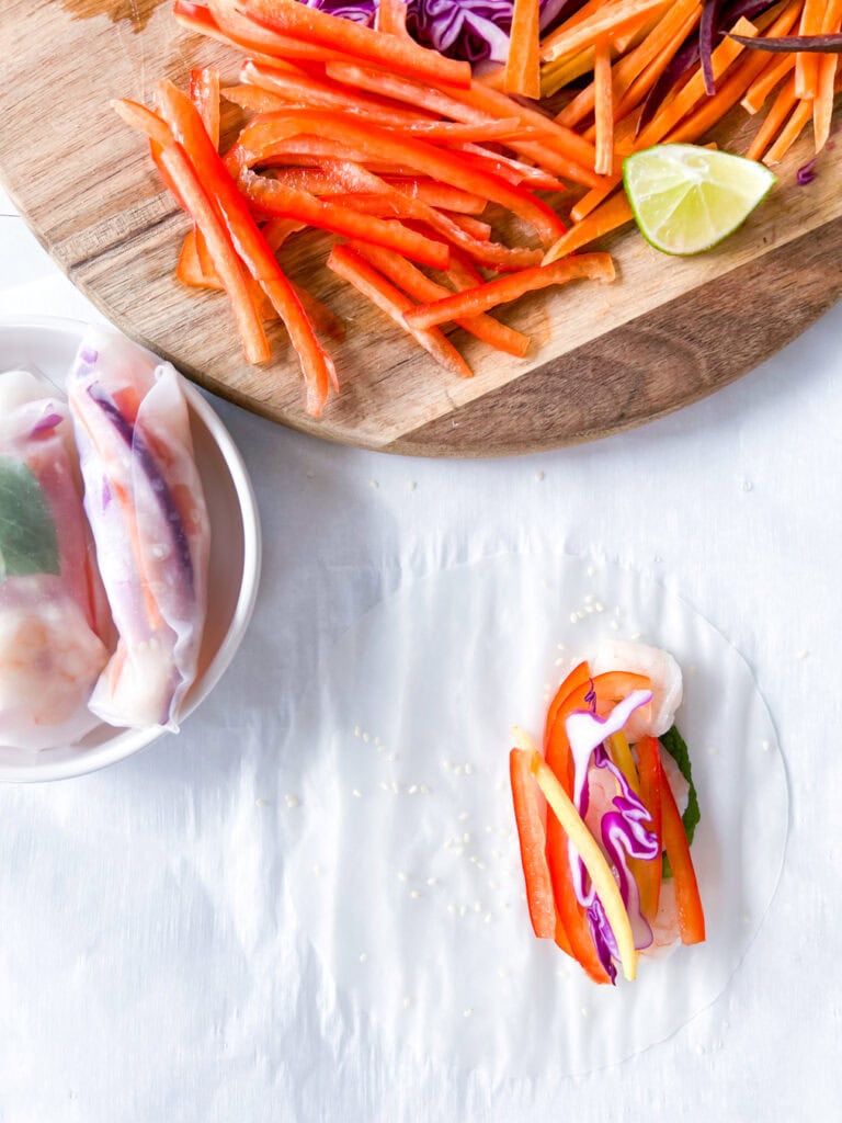 Jalapeño Lime Orange Sauce Fresh Spring Rolls - Entirely Emmy
