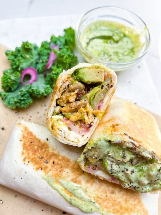 Healthy Buffalo Chicken Crunch Wrap - Entirely Emmy