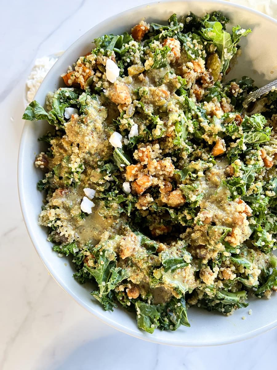 Warm Kale Salad - Entirely Emmy