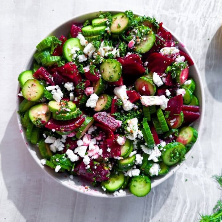 Cucumber Beet Salad - Entirely Emmy